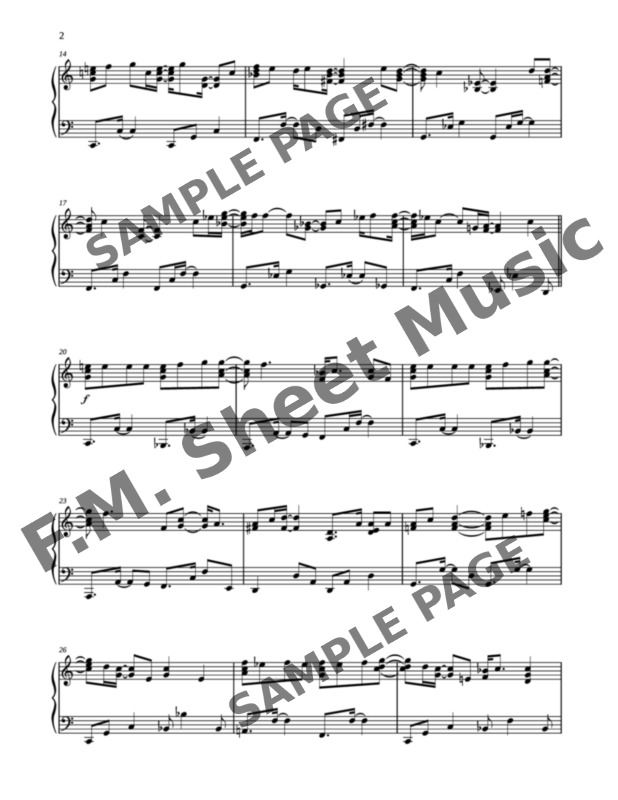 Tempted (Advanced Piano) By Squeeze - F.M. Sheet Music - Pop Arrangements by Jennifer Eklund